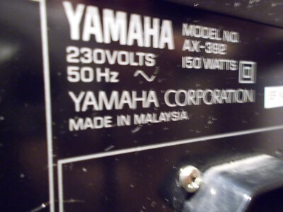 Yamaha AX-392 Stereo Integrated Amplifier HiFi, Natural Sound Phono ...