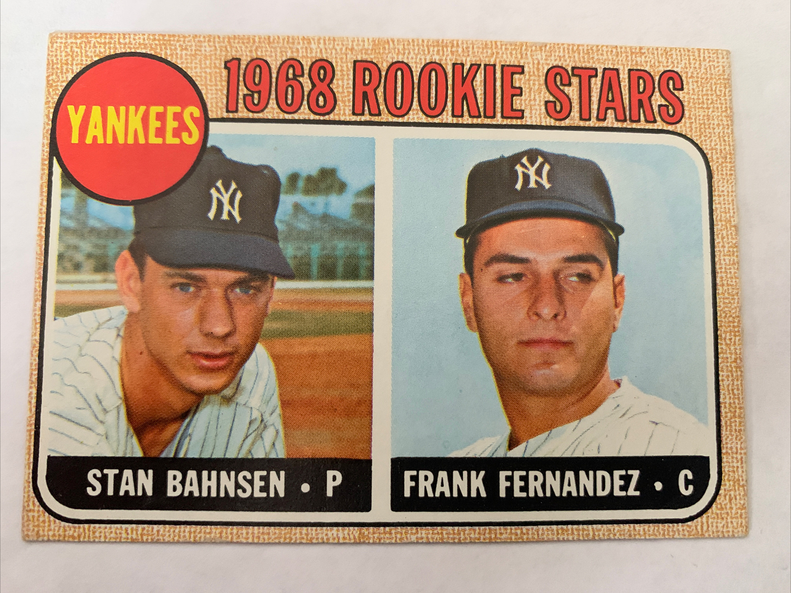 1968 Topps Rookie RC Card #214 Stan Bahnsen New York Yankees Nm Free ...