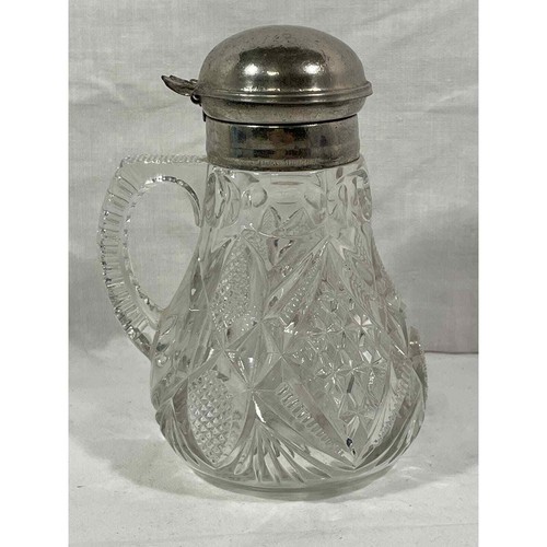 Antique Victorian EAPG Syrup Pitcher With Metal Lid and Spout | eBay