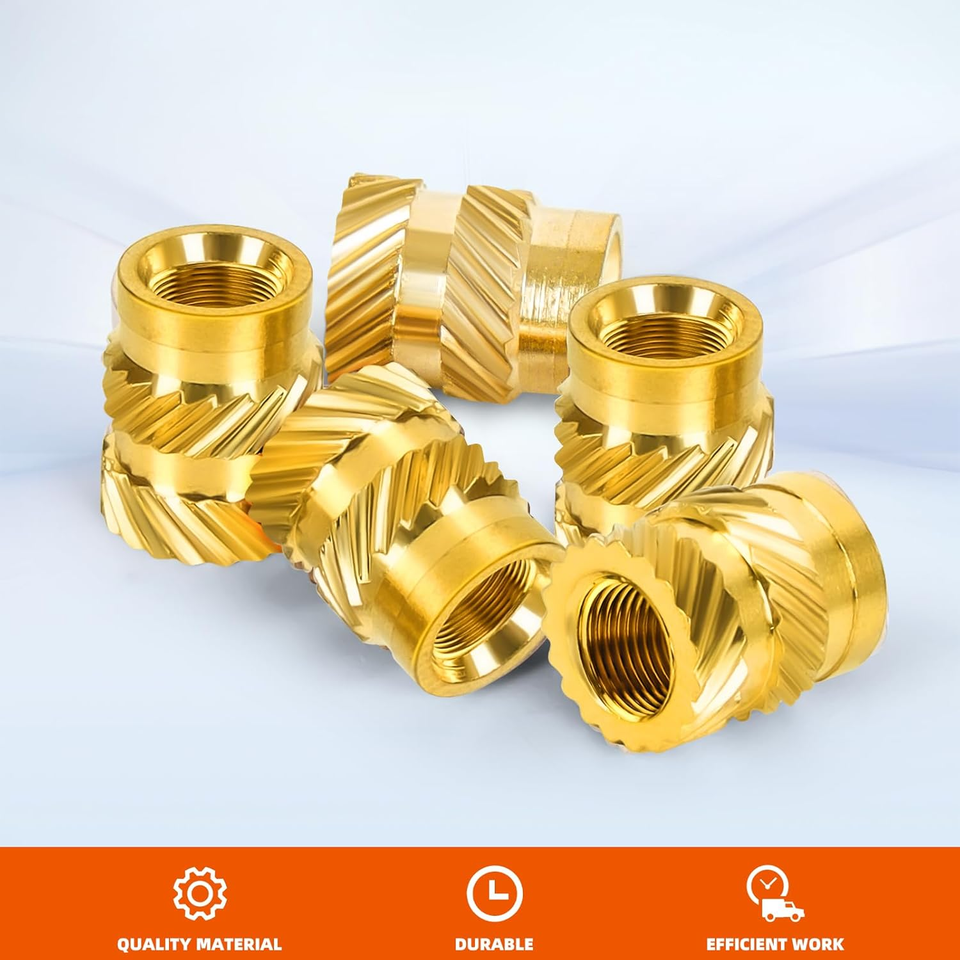 M6 Threaded Inserts, M6 X 6Mm X 8Mm Metric Knurled Nuts, 3D Printing ...