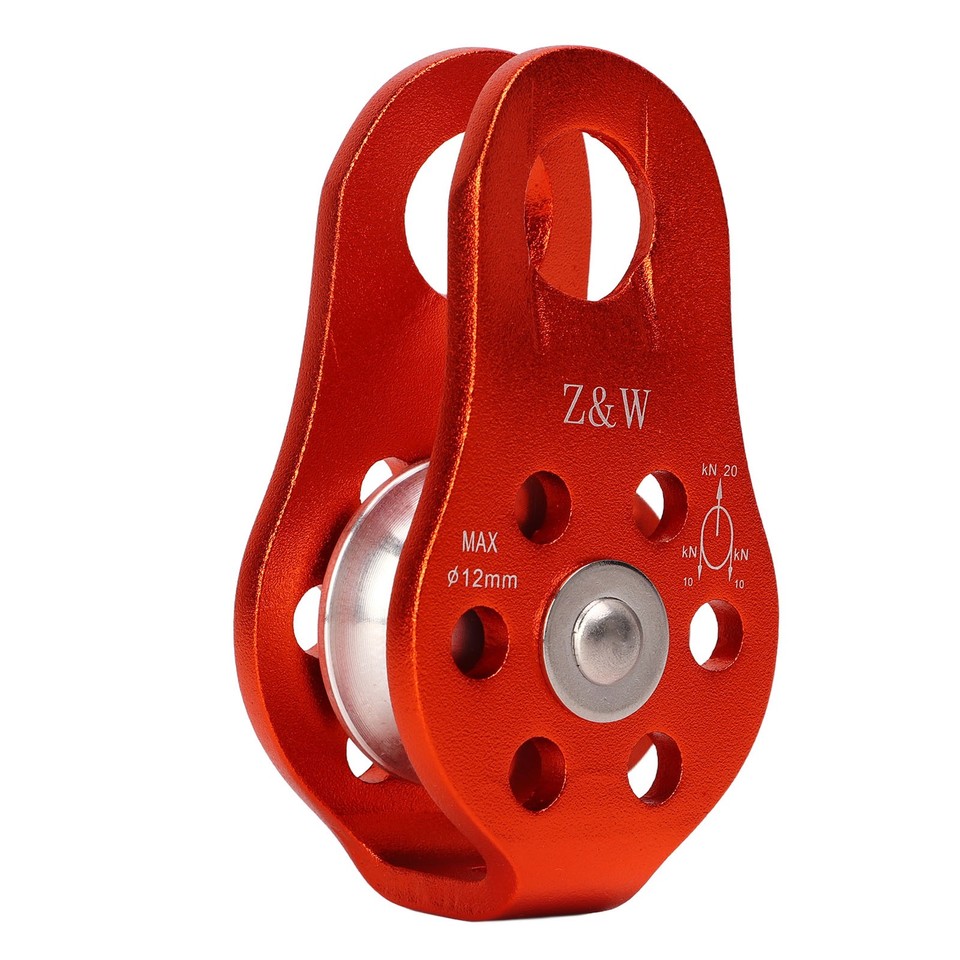 Rock Climbing Pulley Fixed Sideplate Single Sheave Pulley Orange Lift ...