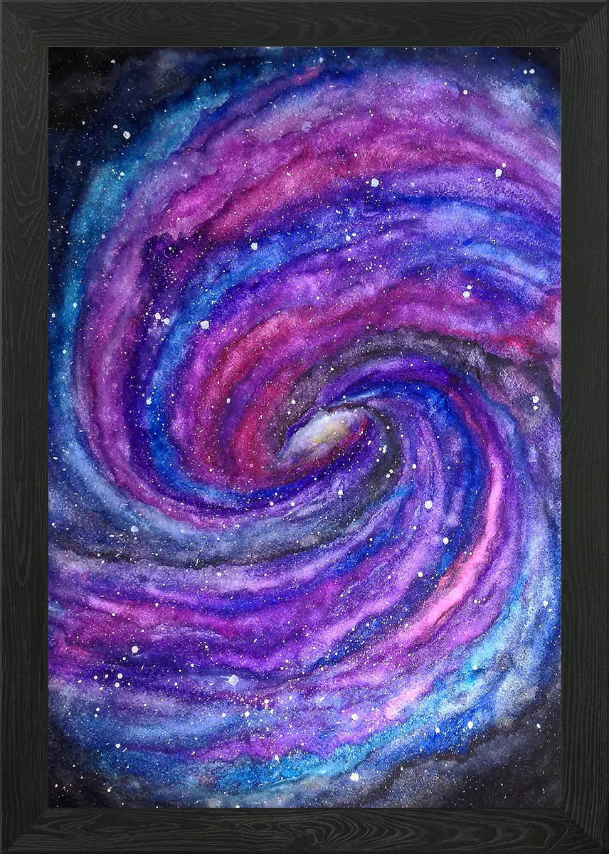 Cosmos Violet Blue Cluster Framed Wall Art Poster Canvas Print Picture ...