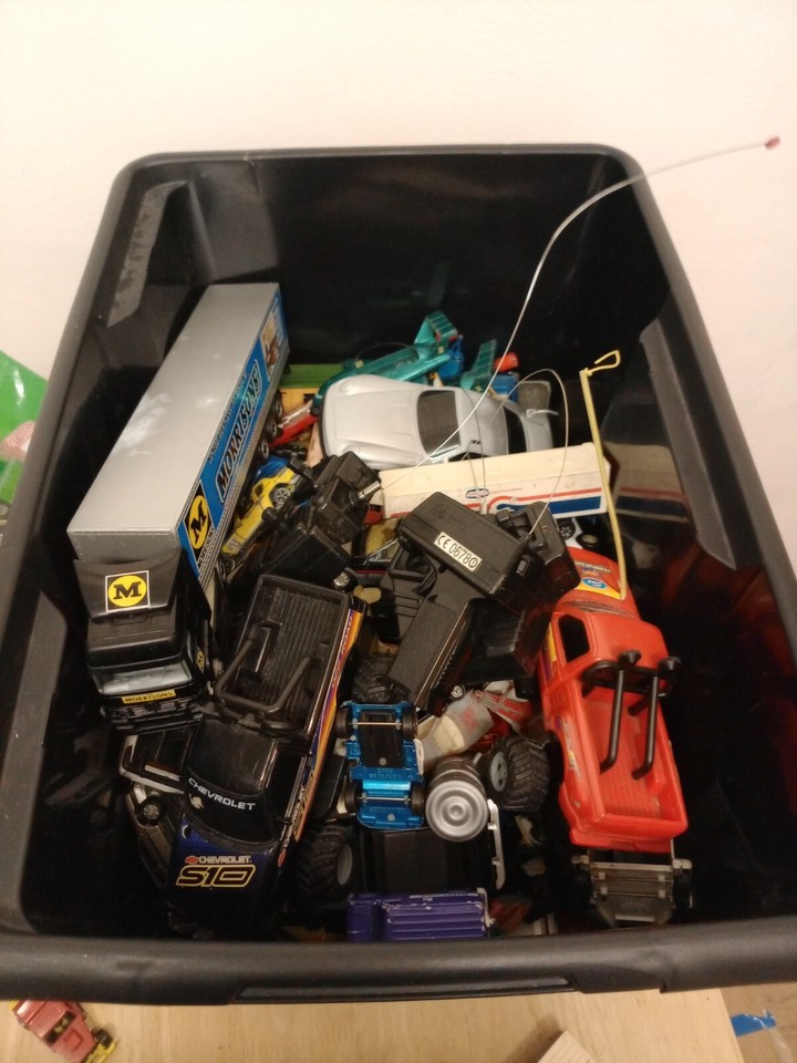 Two Huge Boxes Of Vintage Diecast Models. Dinky, Lesney, Corgi, Huskey ...