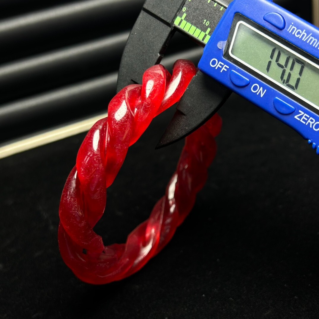 Certified Natural Red Hollow out Burmese Jade jadeite bracelet bangle ...