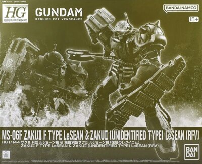 Bandai 1/144 HG MS-06F Zaku II F/Unidentified Type LeSean (RFV) Gundam ...