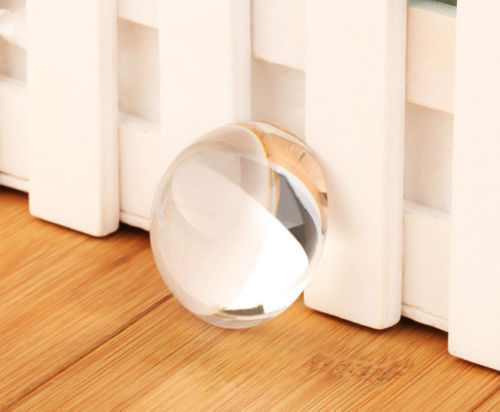 Vintage 40MM Clear Crystal Ball Paperweight Half Sphere MAGNIFYING ...