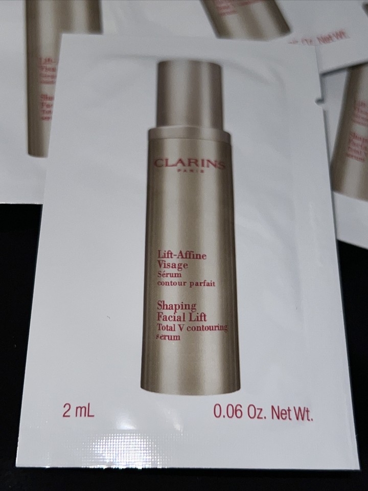 50x Clarins Shaping Face Lift Serum Sample Packets 0.06oz/2 ml Total V ...