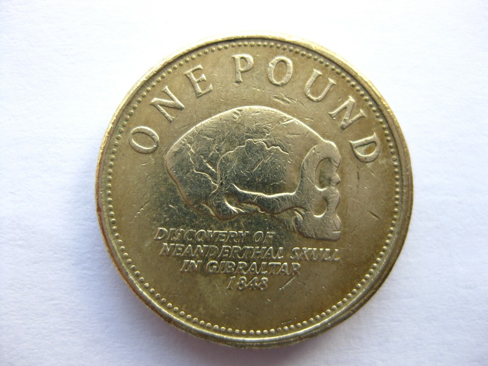 Old Round One Pound £1 Coins UK Gibraltar Isle of Man Jersey Guernsey ...
