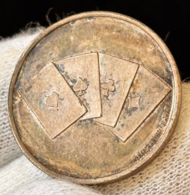 Rarer Find 4 cards JOSEPH LEJA Whist Counter Game Token Nicely Toned | eBay