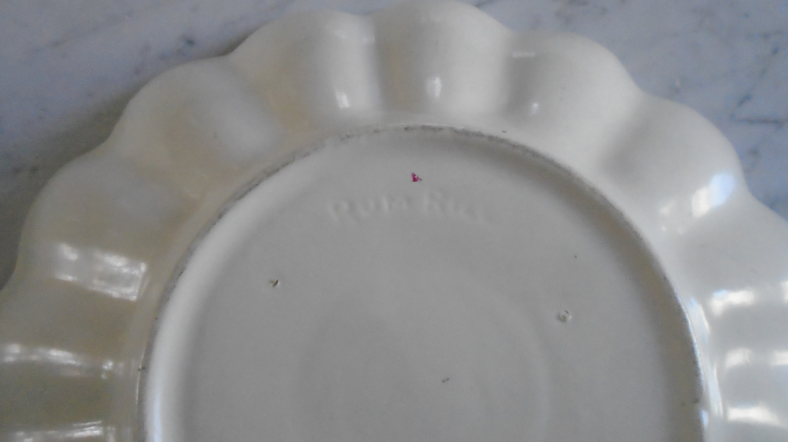 Vintage 12in RUMRILL Pottery #233 Centerpiece Shell Bowl in Cream /Off ...