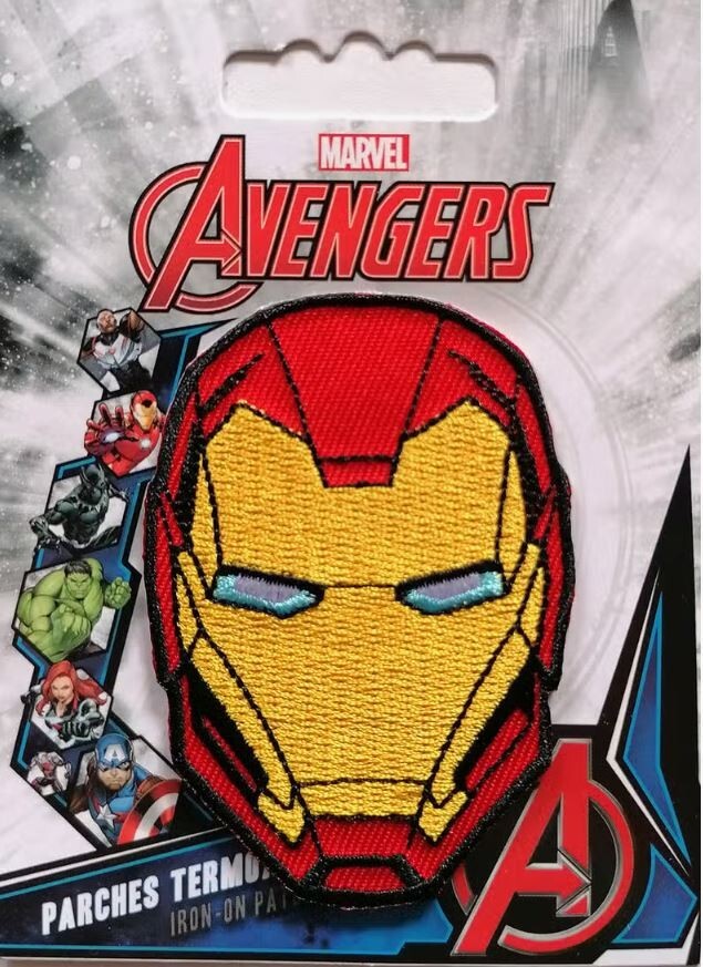Disney Marvel Avengers Iron-On Patch: Iron Man Head Faceplate New Free ...