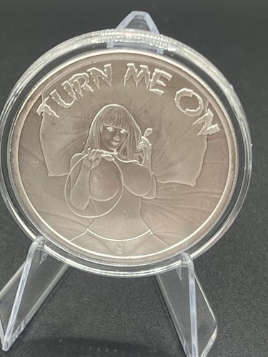 STL MINT 1 Troy oz .999 Silver Round Coin Spicy Turn Me On W/ COA LTD ...