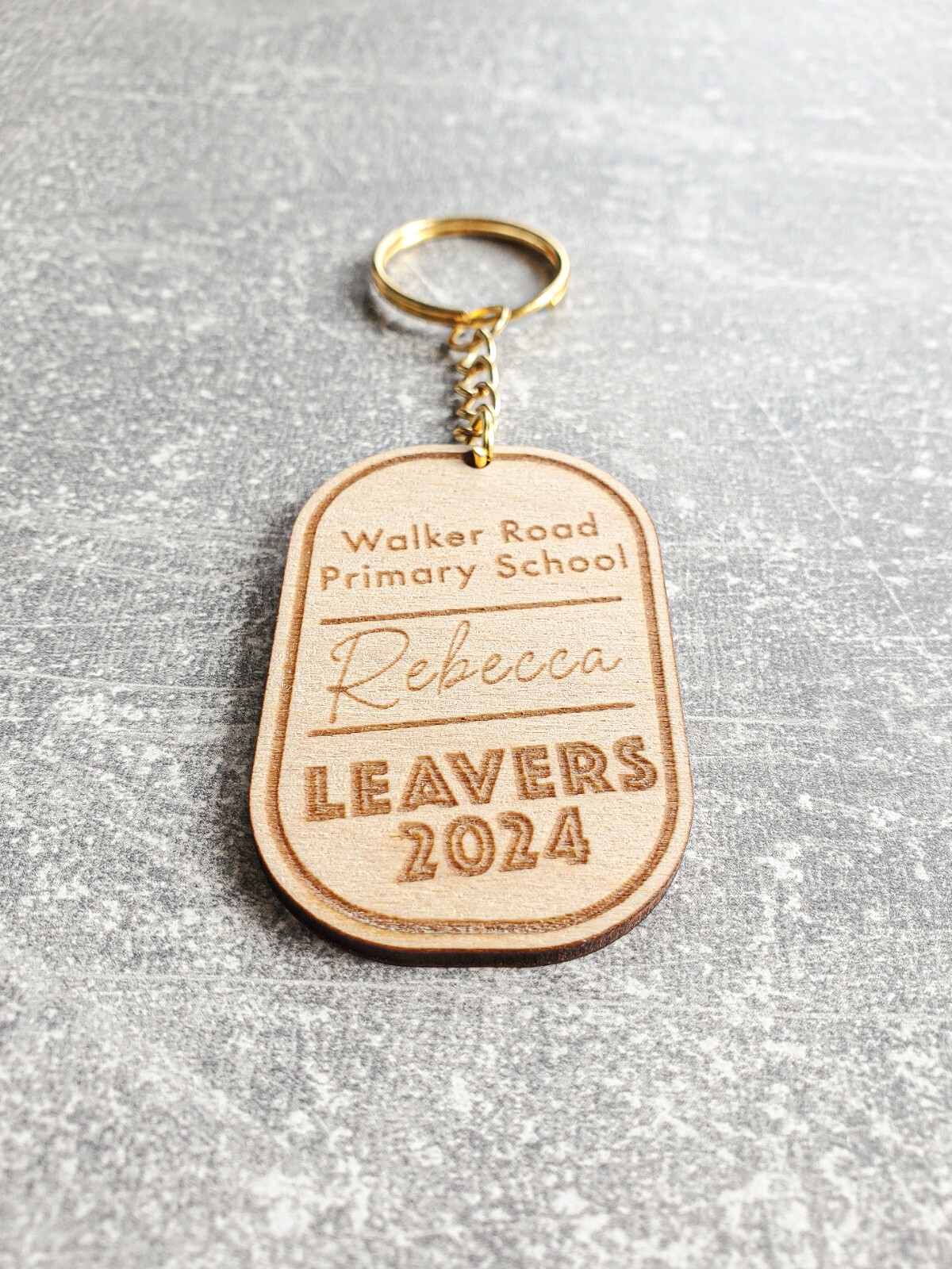 School Leaver 2025 Personalised Wooden Keyring Gifts Teacher Pupil ...