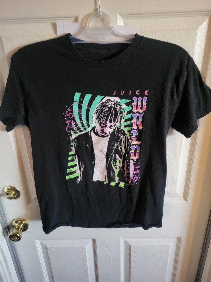 Juice WRLD Pop Art Black Shirt Medium Rap Emo Rapper Skull | eBay