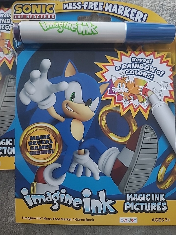 Imagine Ink Sonic The Hedgehog Magic Reveal Games Pack Of 2 | eBay