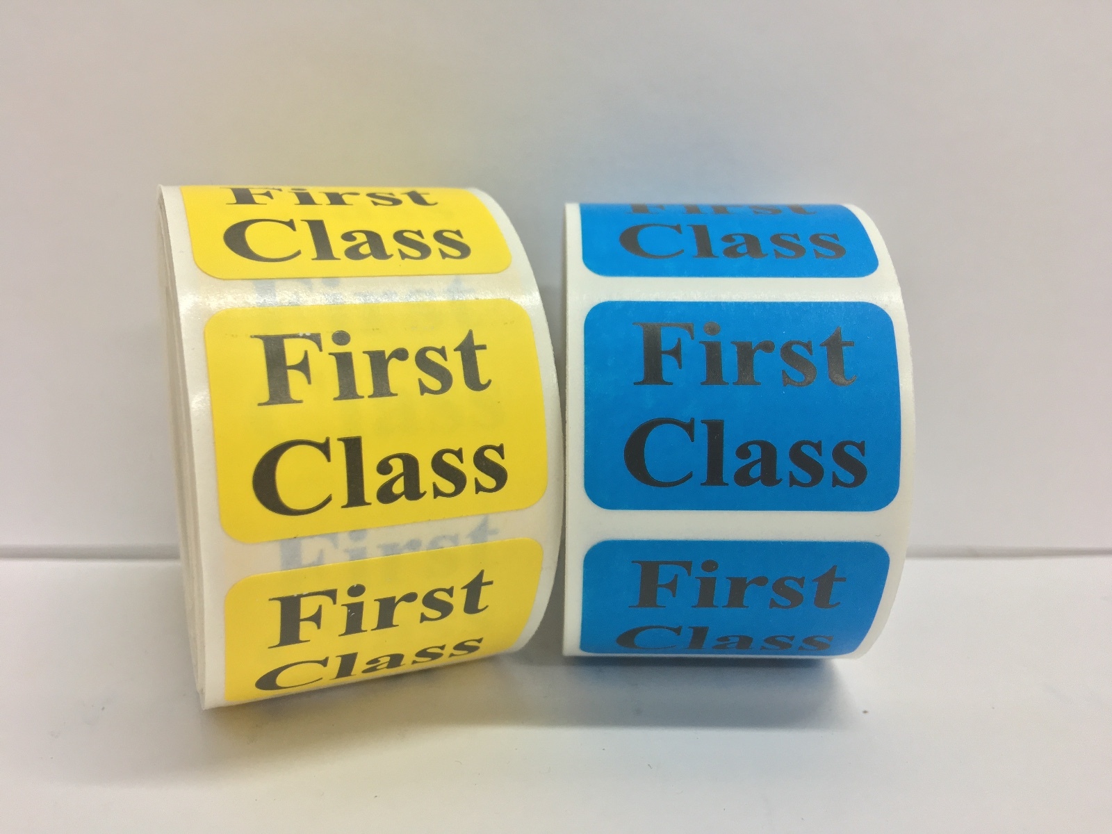 500 Labels .875x1.25 Blue FIRST CLASS Mailing Shipping Retail Stickers ...