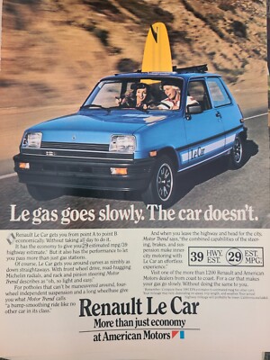 1980's Original Vintage Magazine Ad Renault Le Car American Motors ...