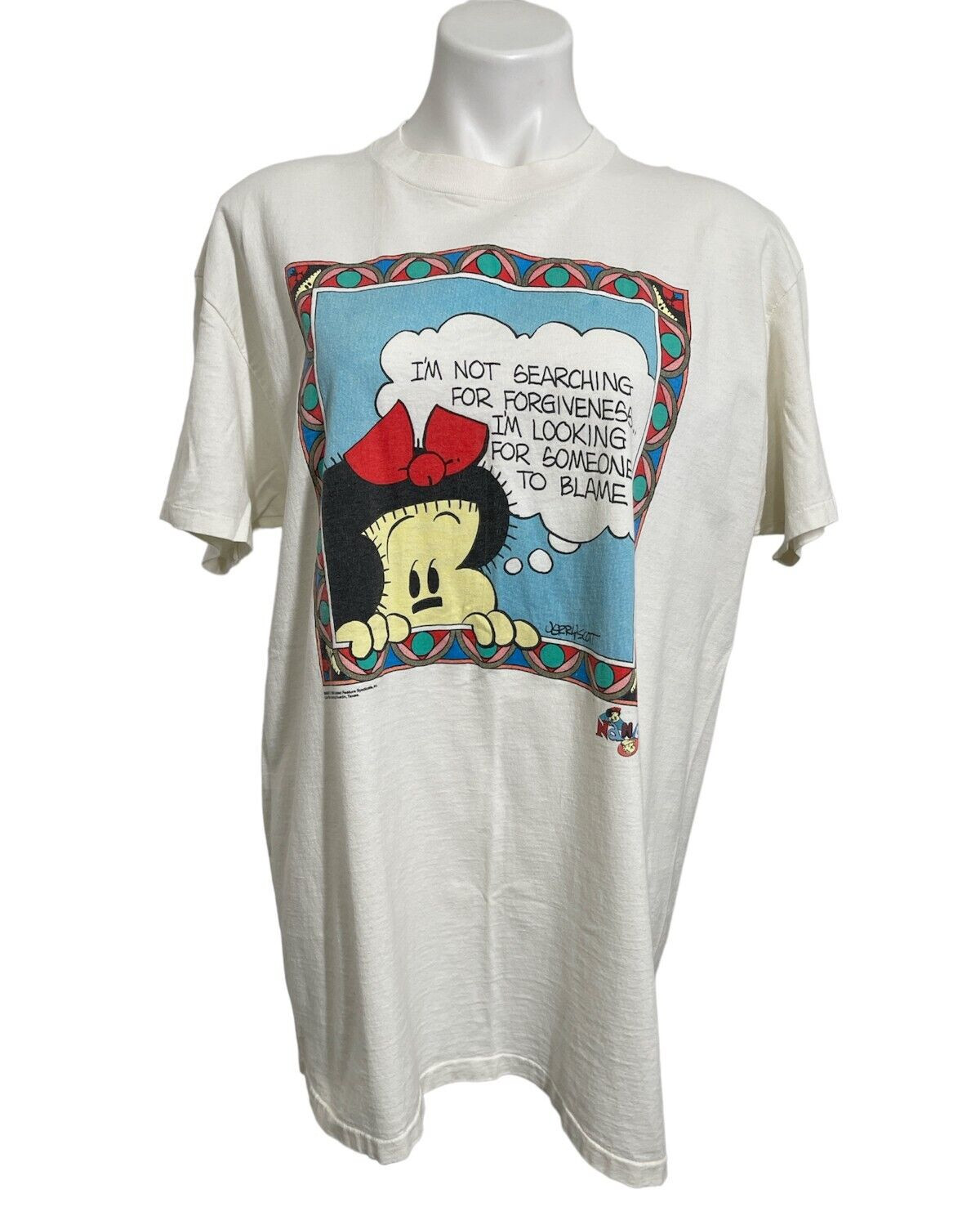 NANCY BY JERRY SCOTT COMIC STRIP SINGLE STITCH WHITE … - Gem