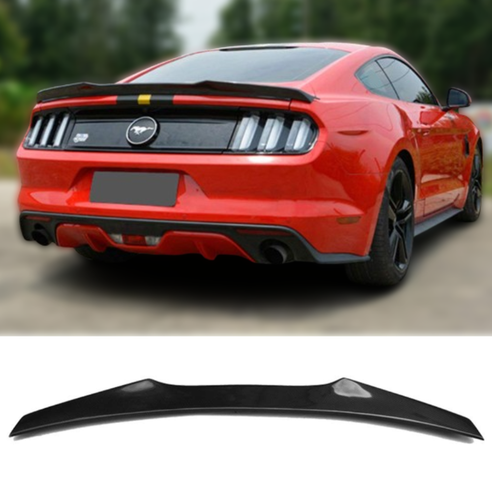 For Ford Mustang GT FM (2015-2020) Gloss Boot Lip Blade Wing Spoiler R ...
