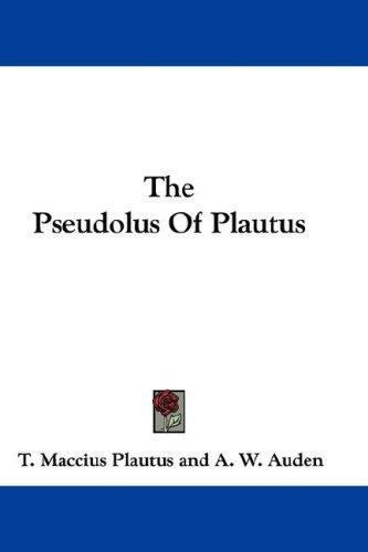 Pseudolus of Plautus by T. Maccius Plautus (2007, Perfect) for sale ...