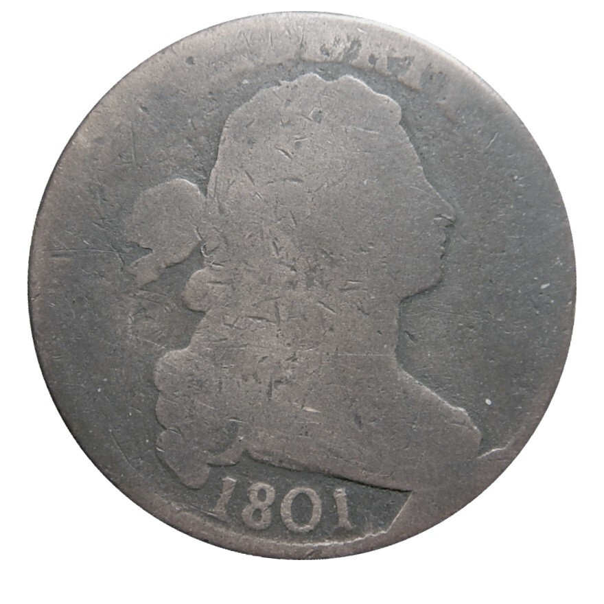 Large cent/penny 1801 Sheldon 223 triple zero fraction LATE die state ...
