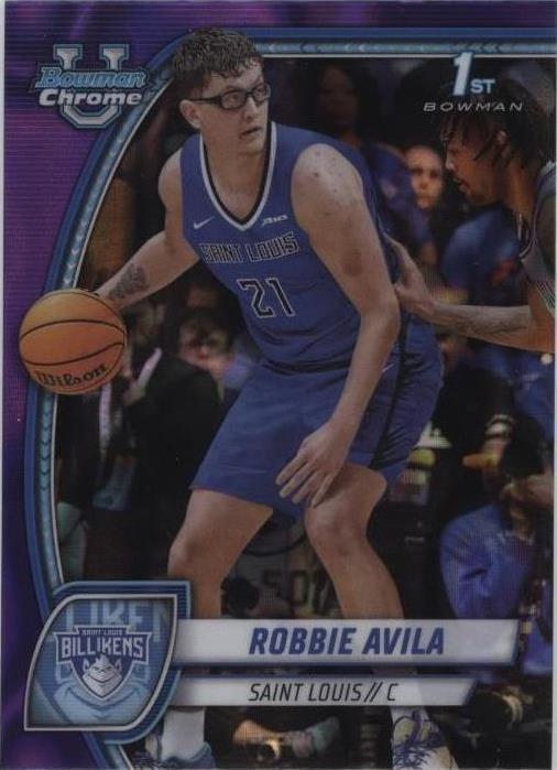 2024-25 Bowman University Chrome - Robbie Avila #61 Purple Lava ...
