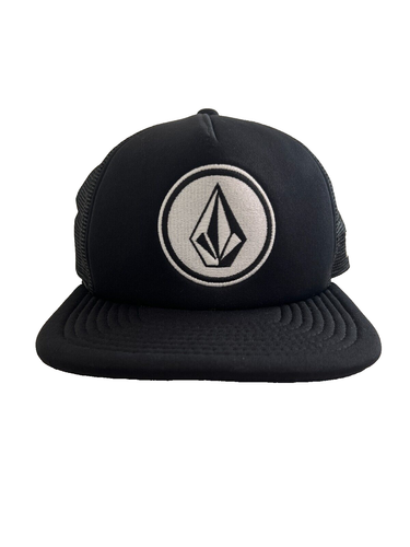 Volcom Hat Cap Trucker Snap Back Black White Logo Surf Surfer Surfing ...