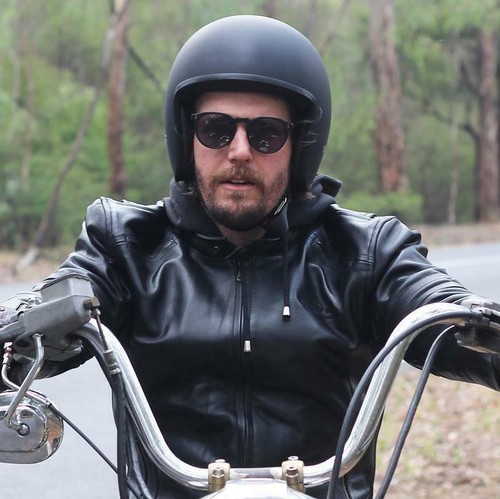 JOHNNY REB BURKE OPEN FACE LOW PROFILE MOTORCYCLE HELMET MATT BLACK ...