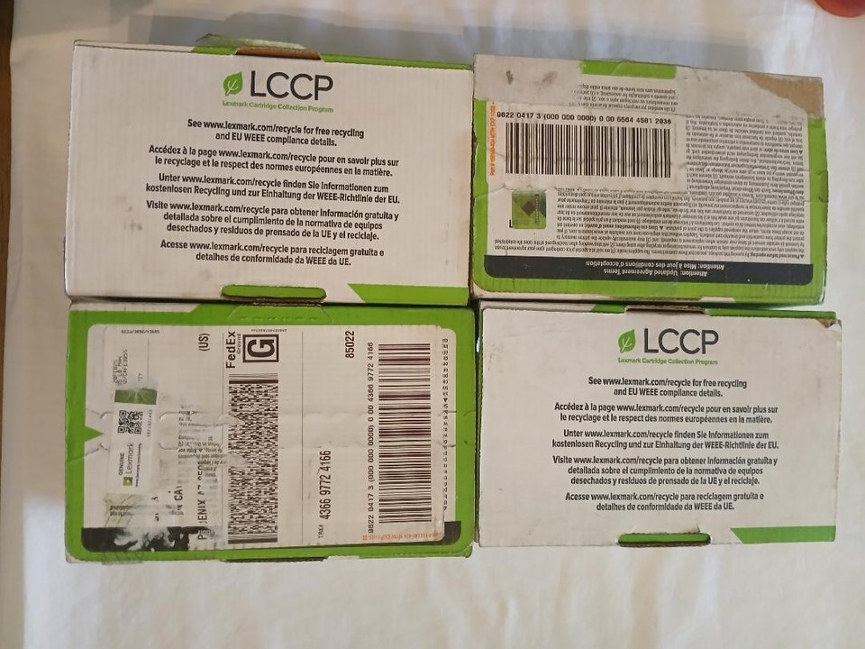Set of 4 Lexmark 24B6717 24B6718 24B6719 24B6720 XC4140 XC4150 High ...