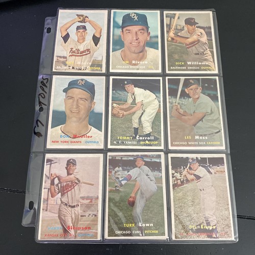 1957 Topps Baseball Vintage Lot of 9 Cards | eBay