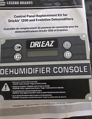 Dri-eaz Dehumidifier Control Board Panel Evolution 1200 2000 2400, READ ...