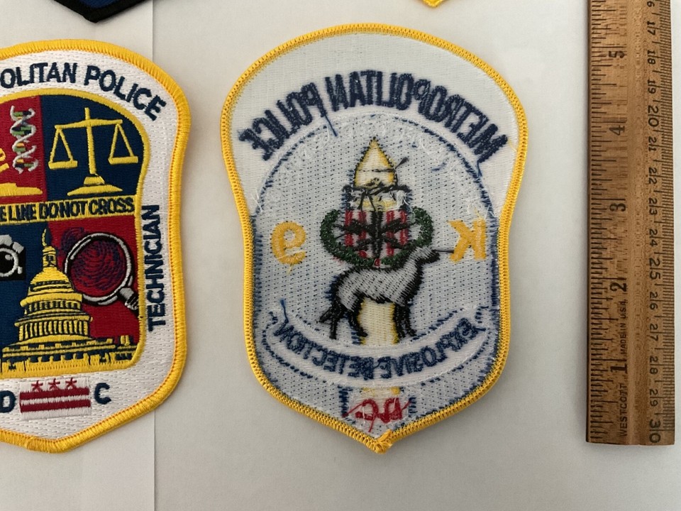 Metropolitan Police DC collectable patches new full size 9 different ...