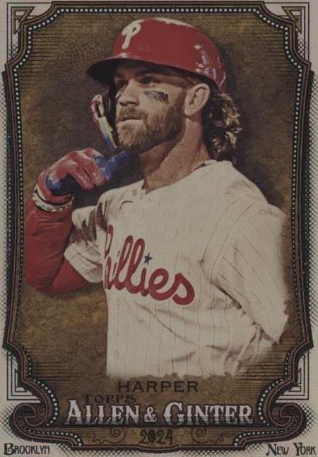 2024 Topps Allen & Ginter - Bryce Harper #60 Silver Portrait for sale ...