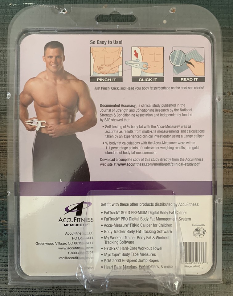 ACCU MEASURE Fitness 3000 Personal Body Fat Tester Caliper with Fat ...