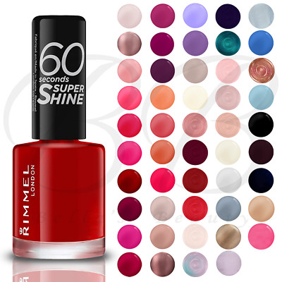 RIMMEL 60 SECONDS Nail Polish / Varnish 8ml Super Shine *CHOOSE YOUR ...