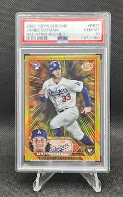 2023 Topps Chrome Update James Outman Radiating Rookie SP LA Dodgers RC ...