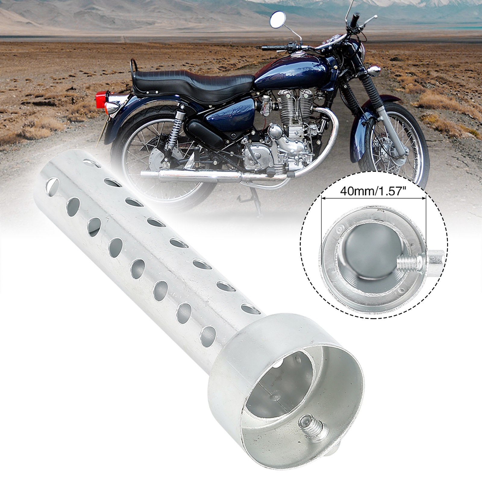 42mm New Universal Motorcycle Round Exhaust Pipe Baffle Muffler Insert ...