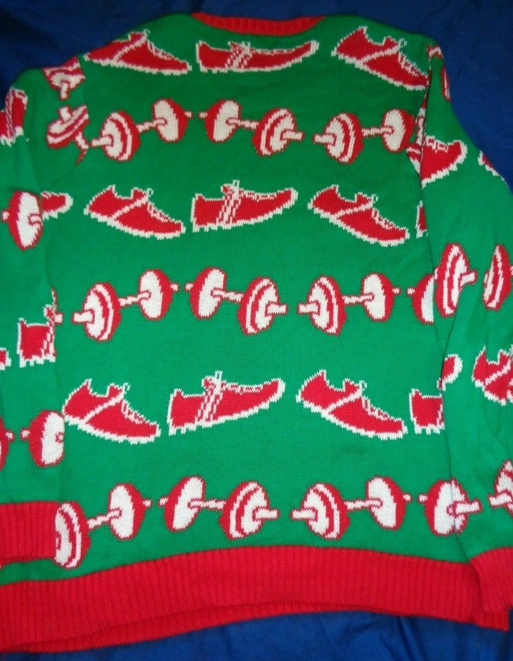 Blizzard Bay Adult Bodybuilder Santa Ugly Christmas Sweater Men Small ...