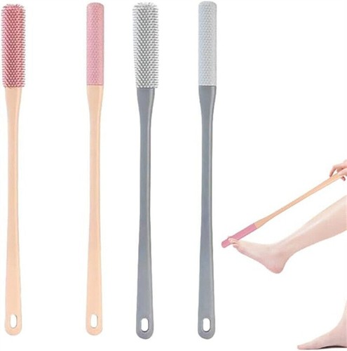 Toe Gap Cleaning Brush, Foot Scrubber in Shower, Long Handle Silicone ...