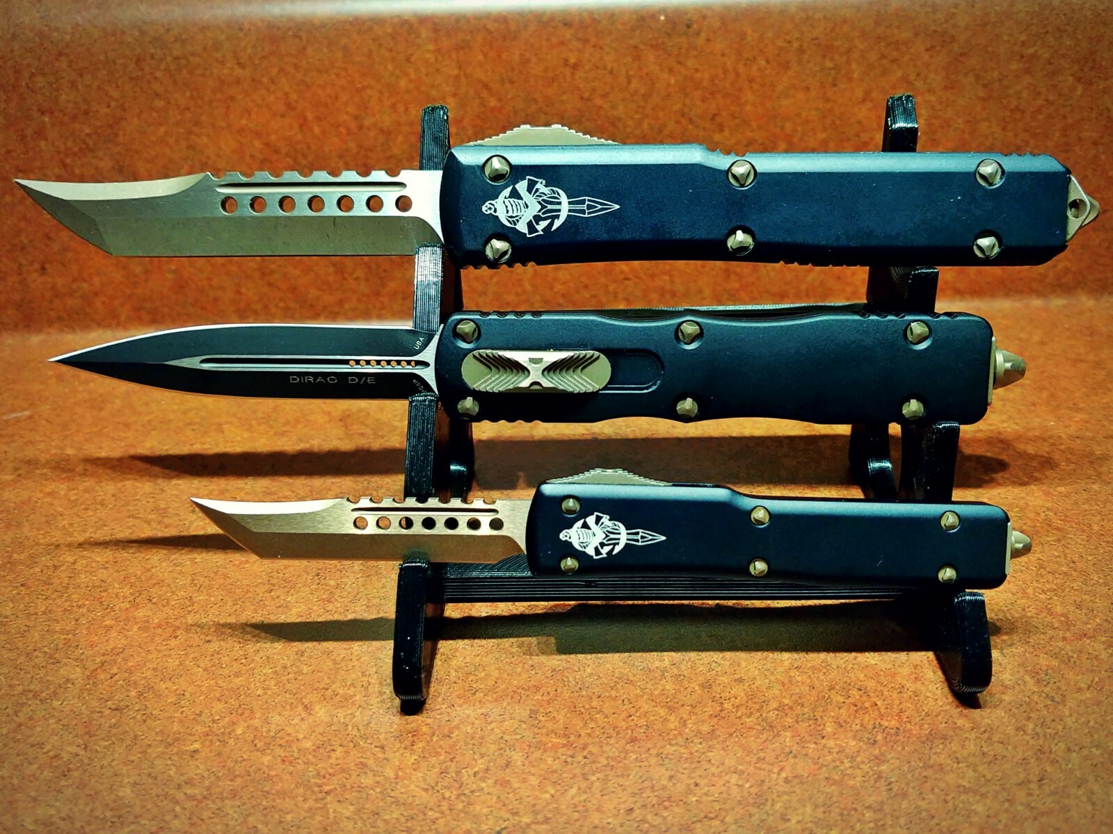 Polymer 3 triple Knife Display Stand Knife Rack knives three | eBay