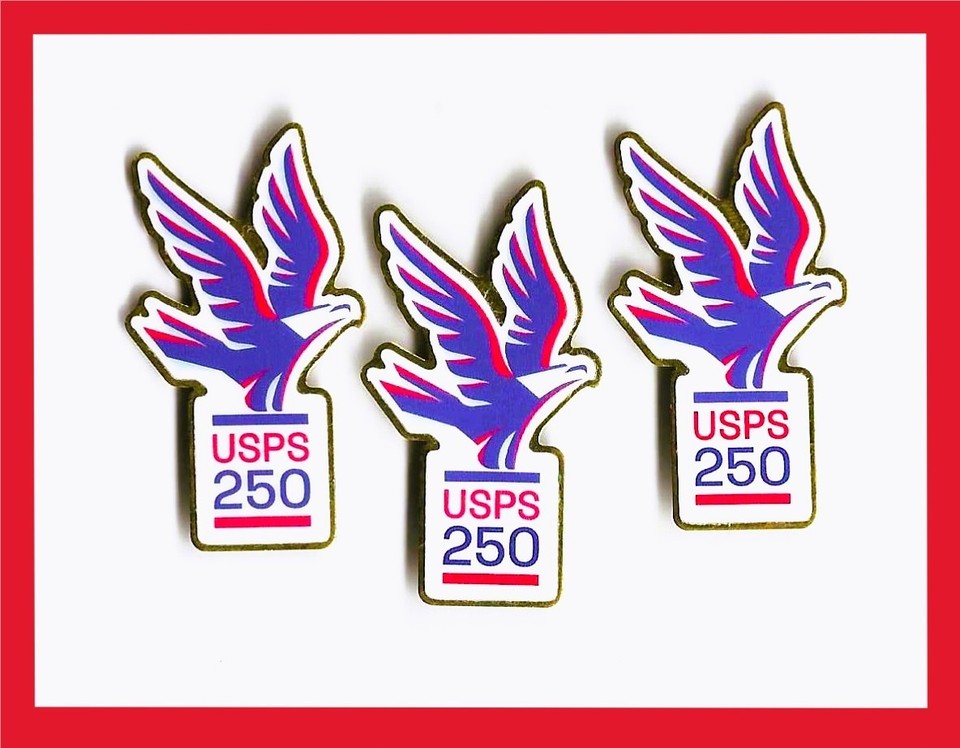 USPS POSTAL SERVICE 250th. ANNIVERSARY PINS - LOT OF 3 - NEW 2025 ...