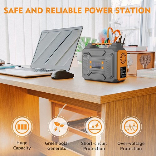 300W Portable Power Station 280Wh Solar Generator Camping RV Backup ...