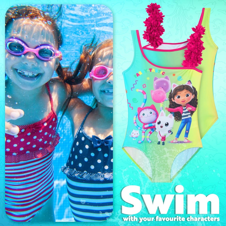 Gabby’s Dollhouse Piece Swimsuit for Girls Teens Bathing Suit Swim Suit ...
