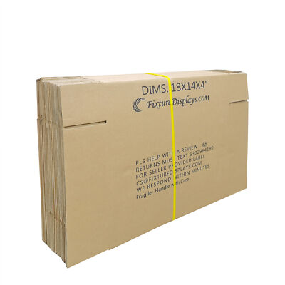 20PK 18X14X4" Shipping Box Cardboard Singlewall BF150 Mail Packaging E ...