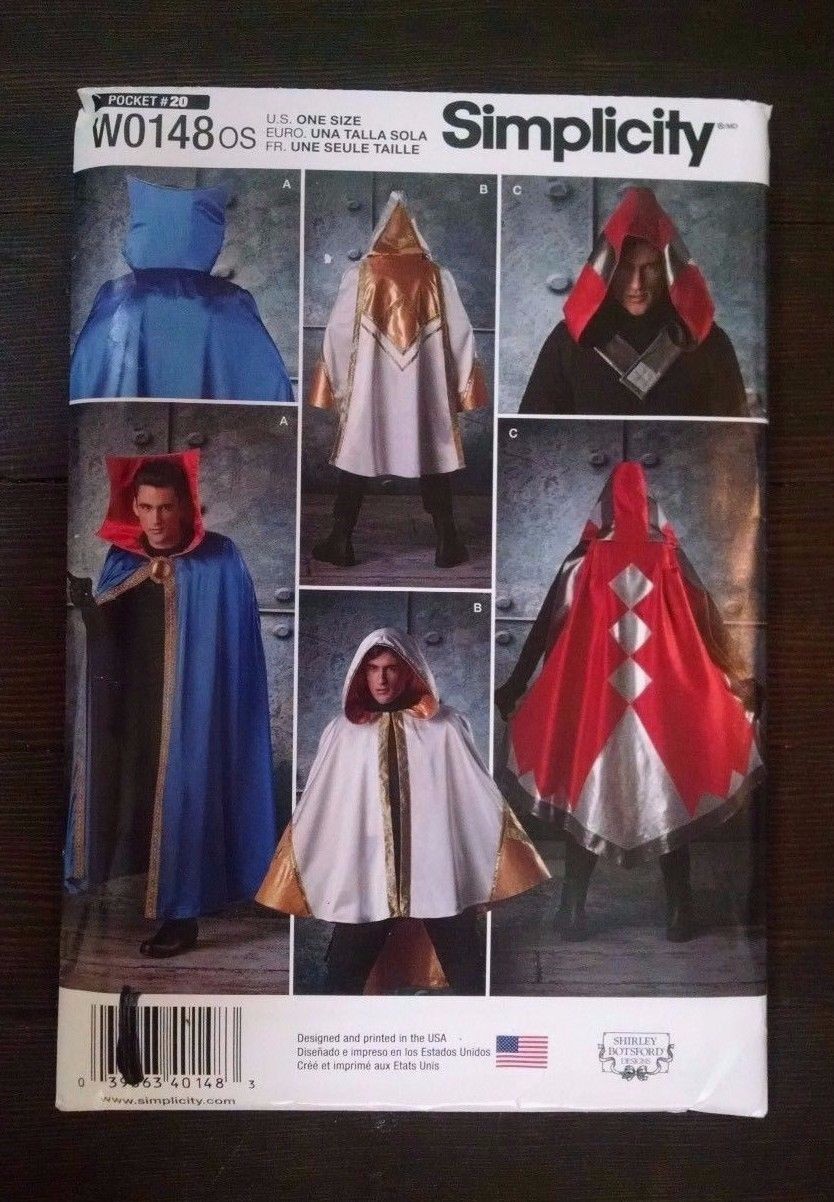 Simplicity Assassins Creed Costume Tabard Cape 8238 One Size Cosplay ...