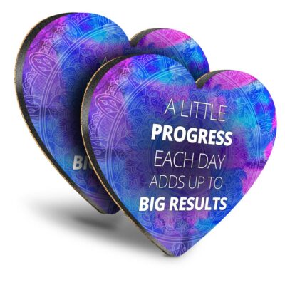 2x Heart MDF Coasters - Positive Motivational Quote #14235 | eBay UK