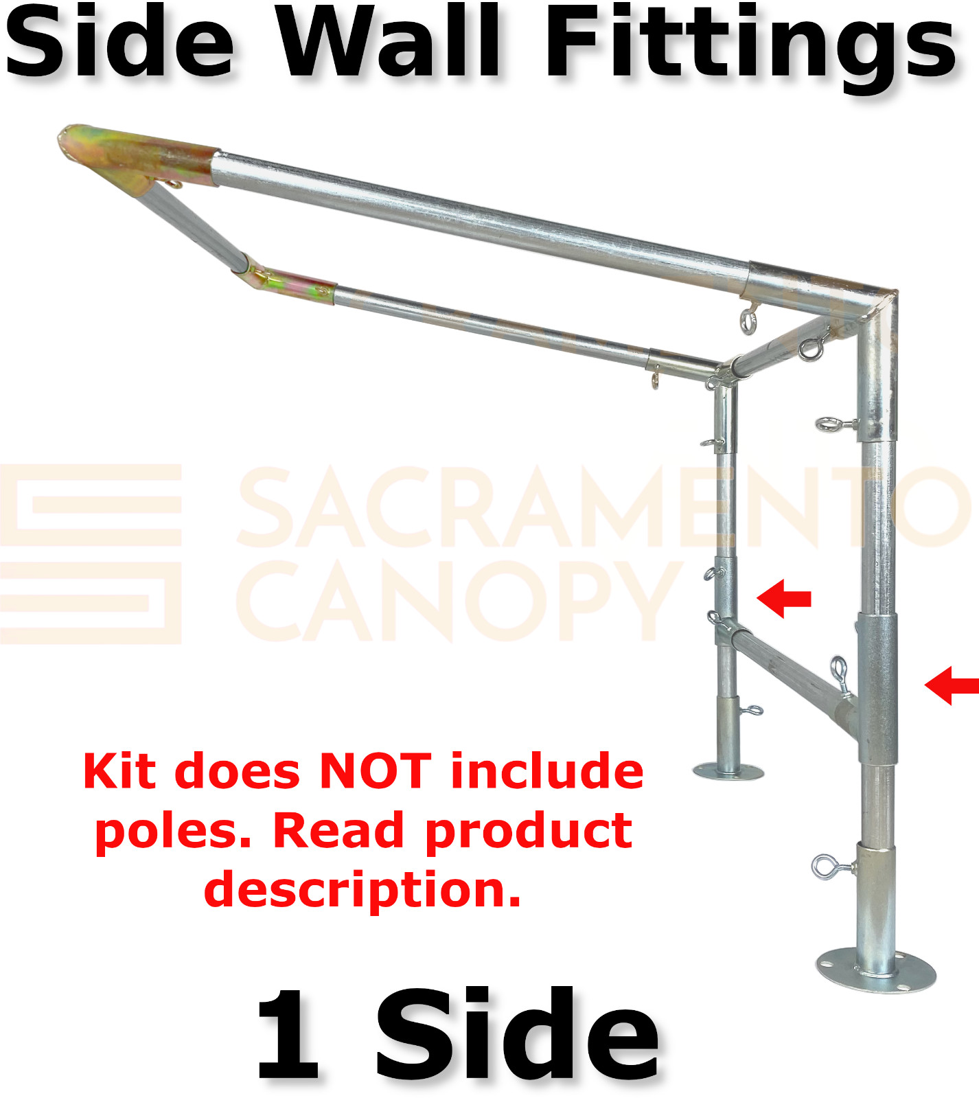 Slope, Lean-To Wall-Mounted Canopy Fittings Kits, DIY Carport & Awning ...