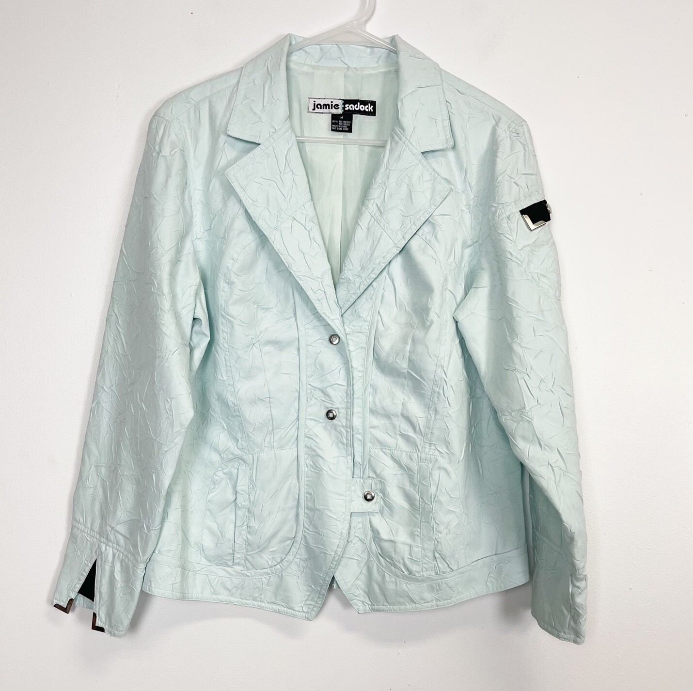Jamie Sadock Jacket Womens Size Medium Light Green Textured Golf Jacket ...