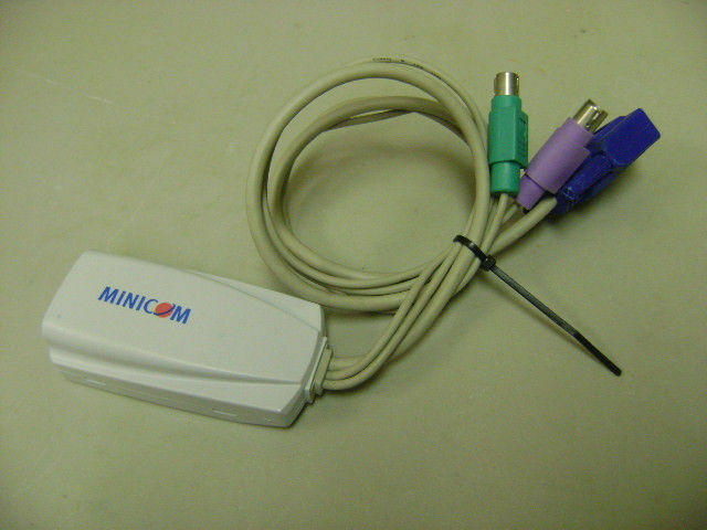MINICOM IP RJ45 KVM SWITCH X RICC 1SU51059/R PS/2 VGA CABLE DX REMOTE ...
