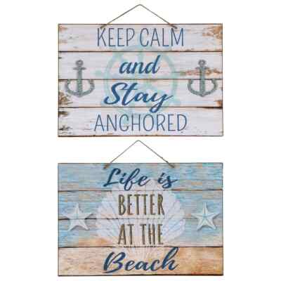 Shore Living Coastal Wall Décor Signs with Sentiments Choose 1 from 2 ...